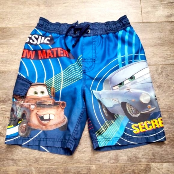 Disney | Swim | Disney Pixar Cars Character Swimming Shorts Boys Size 4 ...